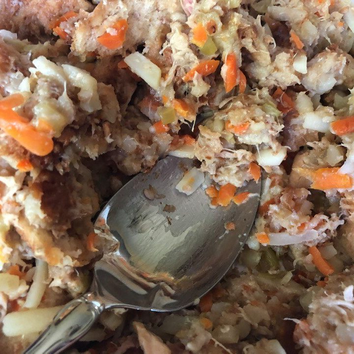 Easy Skillet Chicken Dressing - AMISH RECIPE - Amish365.com